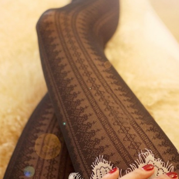 Sexy Lace With Floral Pattern Stocking on Luulla