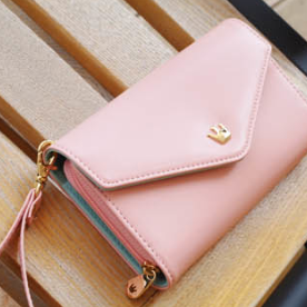 Smart Crown Style Pouch Wallet For Multi Purpose In Pink on Luulla