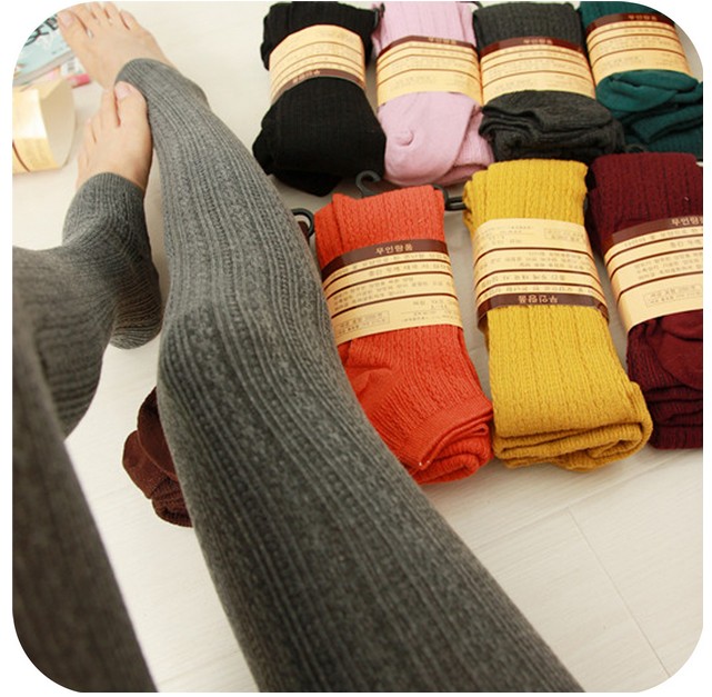 Super Warm Comfortable Lady Cotton Tights Color Grey on Luulla