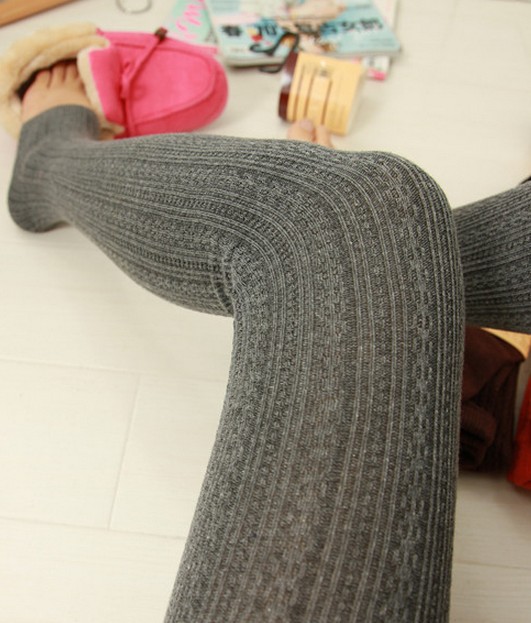 Super Warm Comfortable Lady Cotton Tights Color Grey on Luulla